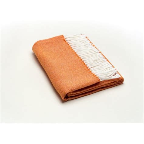 Homeroots Terracotta Soft Acrylic Herringbone Throw Blanket At