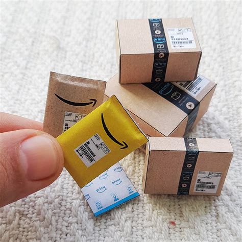 Mini Amazon Box And Envelope Set Template 6 Pieces Amazon Box Printable