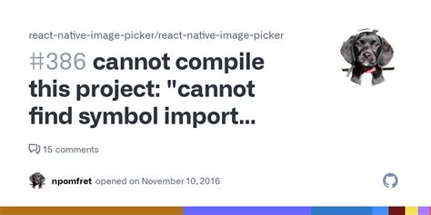 Cannot Compile This Project Cannot Find Symbol Import Comfacebook