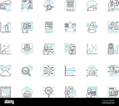 Event Planning Linear Icons Set Logistics Coordination Design