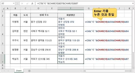 엑셀 char 함수 엑셀 code 함수 엑셀 함수 정리 네이버 블로그