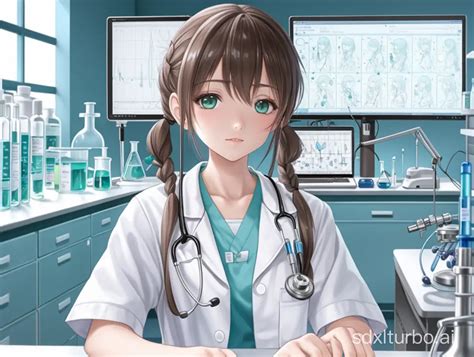 Anime Girl In Medical Laboratory Sdxl Free Online