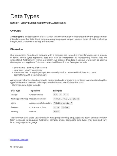 Understanding Data Types In Programming Pdf Boolean Data Type