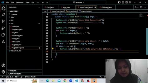 Belajar Algoritma Sequential Dan Binary Bersama Nurus Shopie 049442003
