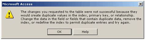 Microsoft Access Changes To The Table Were Not Successful Techyv Com