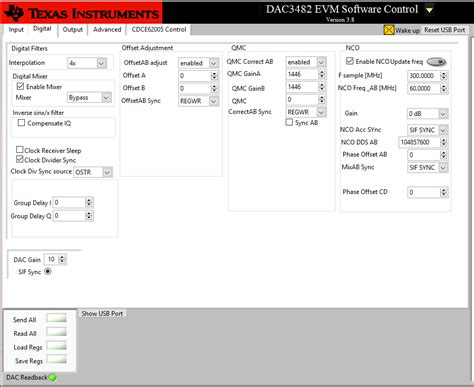Dac3482evm Using Dac348x Gui Data Converters Forum Data Converters