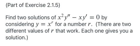 solved exercise 2 1 5 for the equation x y xy 0 find