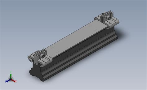 带防护带和防护带扣的滚珠导轨sns[sns R1605 234 31 116mm] Solidworks 2018 模型图纸下载 懒石网
