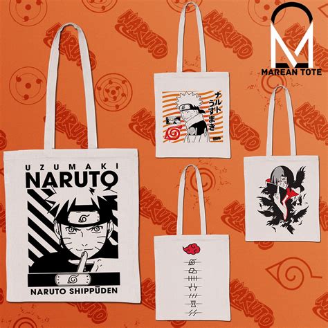 Marean Tote High Quality Katsa Zip Tote Bags Manga Anime Naruto