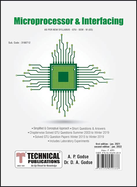 Microprocessor And Interfacing For Gtu 18 Course Vi Comp 3160712 2021 Edition Ebook