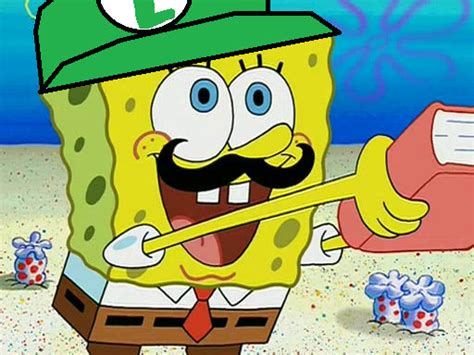 Spongebob As Luigi By Happaxgamma On Deviantart