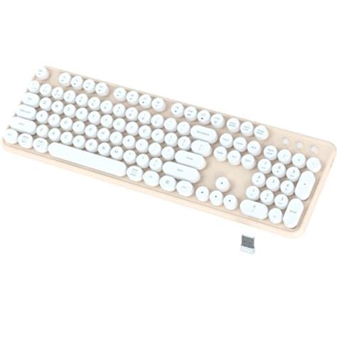 Buy Jamfit Dual Mode Colorful Wireless Keyboard Bluetooth And Usb Receiver Retro Typewriter 104