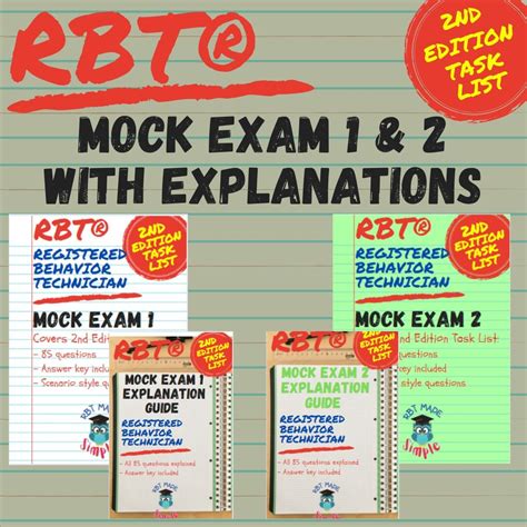 RBT Mock Exam And Bundle Mock Exams Explanation Guides RBT Mock Exam Nd Edition