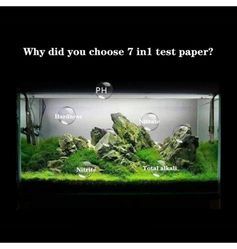 지하수수질검사 수질검사 7 In 1aquarium 테스트 스트립 물 신선한바닷물 Ph 질산염 아질산염 염소 수질 모니터 티몬