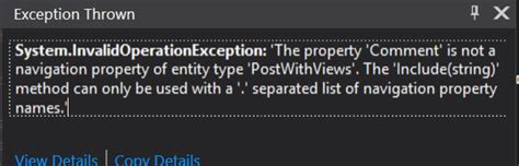 C Entity Framework Core Use Include On QueryType Database View Stack Overflow