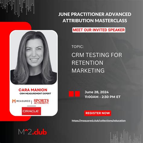 Join Our Masterclass On Crm Testing For Retention M Squared M2 Posted On The Topic Linkedin