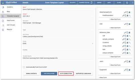Auto Completion Settings In Collect Templates