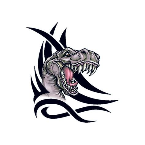 Tribal T Rex Tattoo
