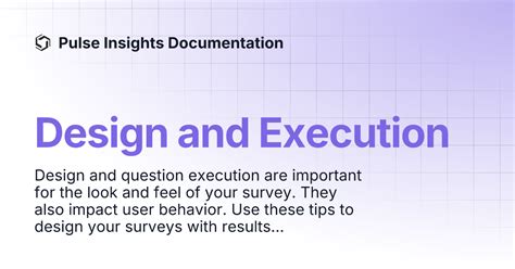 Design And Execution Pulse Insights Documentation