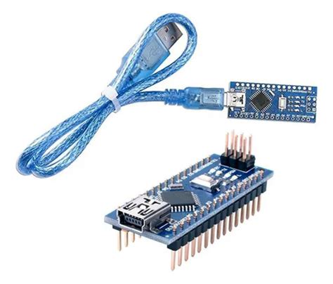 Placa De Desarrollo Nano V3 0 Atmega328p Ch340 Mcu Cable Usb Cuotas Sin Interés