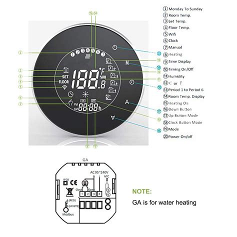 Smart Wifi Touch Thermostat Temperature Wireless C Grandado