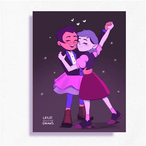 The Owl House Luz And Amity Grom Art Print Leileidraws