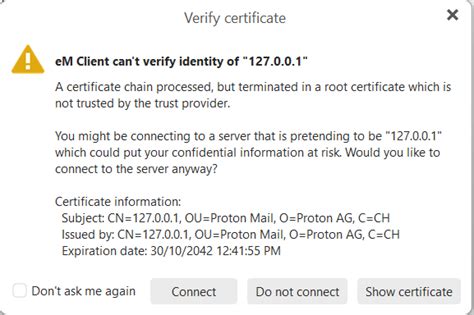 Protonmail Bridge Setup Mail Em Client