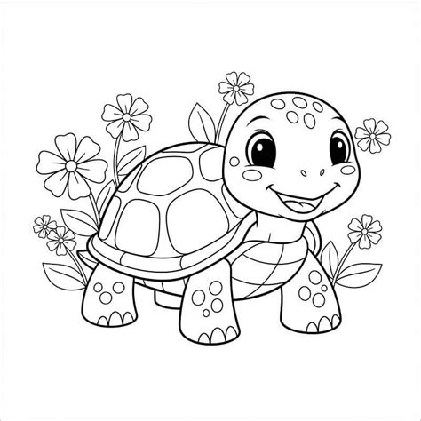 Planse De Colorat Cu Broasca Testoasa Desene De Colorat