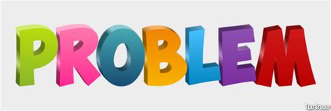 Problem Text Effect And Logo Design Word