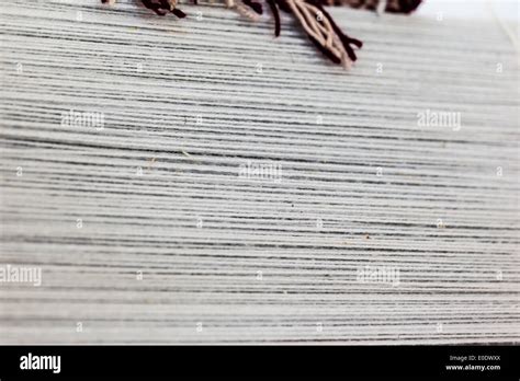 Some Traditional Sewing And Knitting Tools In A Medieval Fair Stock