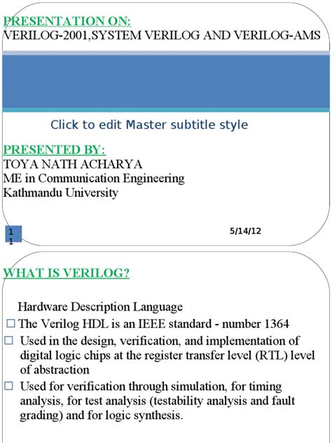 verilog 2001 system verilog and verilog ams presentation on pdf