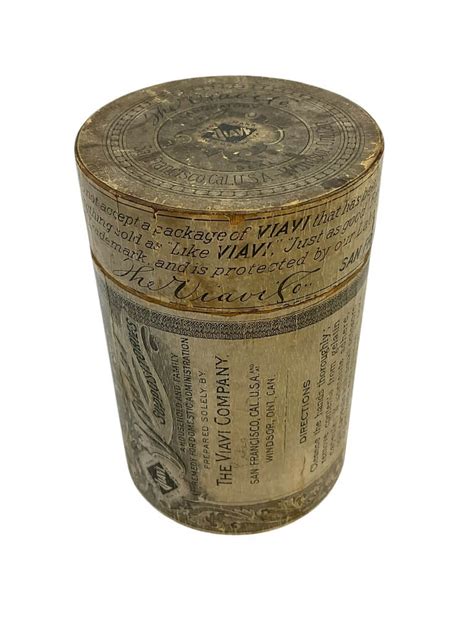 Large Viavi Company Suppository Wooden Box Empty Military Antiques