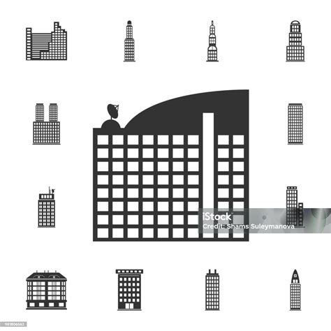 Ilustración De Icono De Edificio De Hotel Ilustración De Elemento Simple Edificio Diseño De