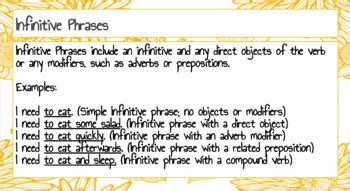 Example Of Infinitive Sentences