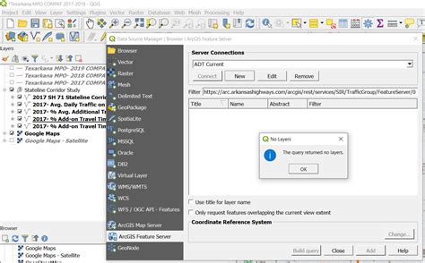 Data Source Manager Connecting To ArcGISFeatureServer Issue 39576 Qgis QGIS GitHub