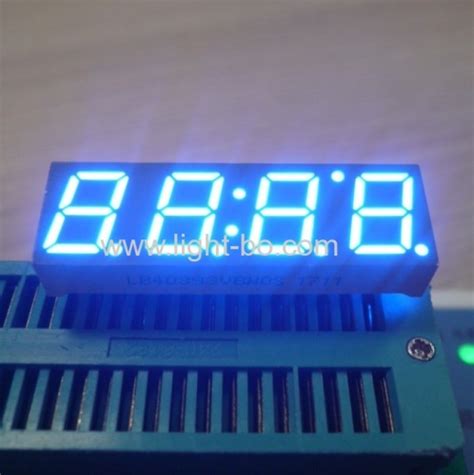Ultra Blue Common Anode 10mm 4 Digit 7 Segment Led Clock Display For Stb Manufacturers And