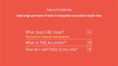 FAQ Accordion Add Accordion Style Text To Your Site
