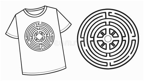 Maze Labyrinth Circle Vector Puzzle Game Art Complex Path Design