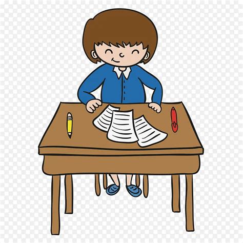 卡通女孩写作业png图片素材下载 图片编号10998449 Png素材网