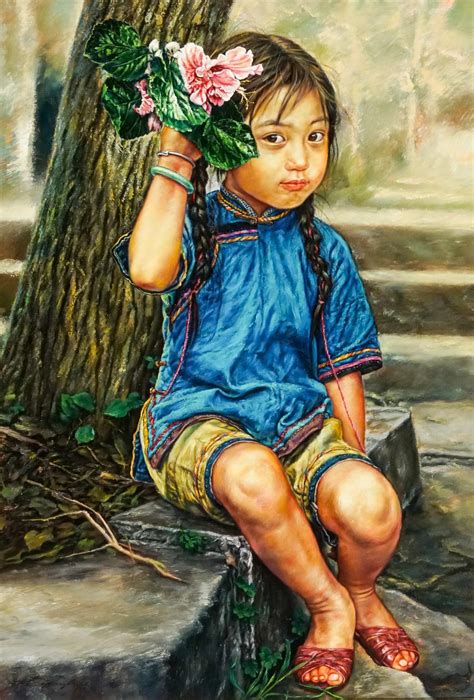 Lot Wai Ming Lo Hing Kwok Chinese B 1938 Whos Prettier Oil On Canvas 32 X 22 In 81