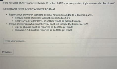 solved if the net yield of atp from glycolysis is 19 moles