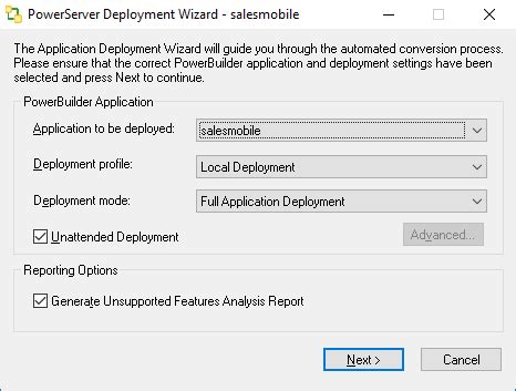 Deploying the PowerBuilder application - - PowerServer Toolkit User Guide