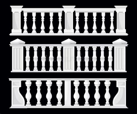 Classic Balusters Black Set Stock Vector Illustration Of Greek