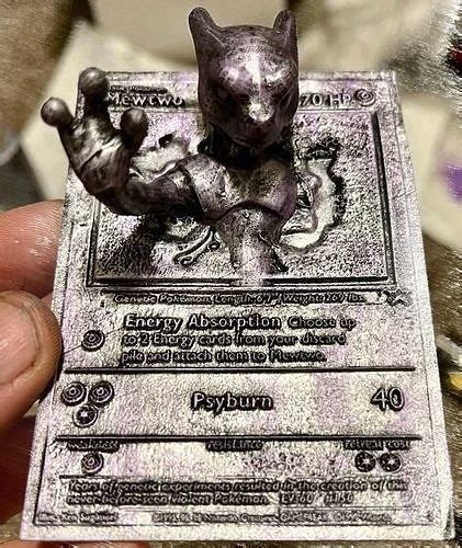 Mewtwo D D Card Custom D Printing File Pokemon New Card D Model D Printable CGTrader