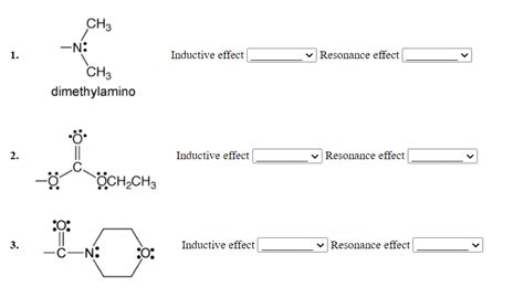Solved Ch3 N 1 Inductive Effect Resonance Effect Ch3