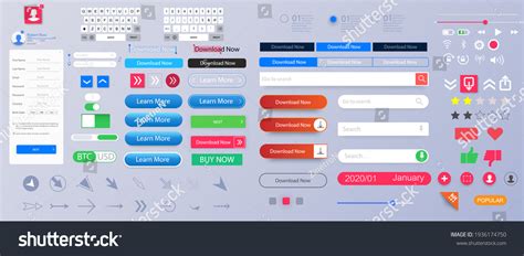 Set Elements Interface Universal Ui Ux Stock Illustration 1936174750 Shutterstock
