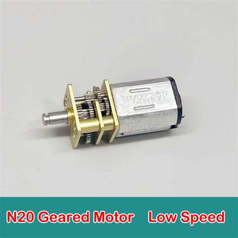 Micro N20 Gear Motor DC 3V 3 7V 6V 24 48RPM Slow Speed Miniature Precision Full Metal Gear