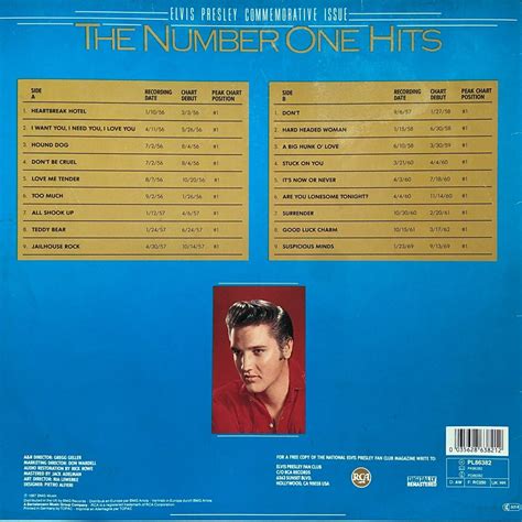 Elvis Presley The Number One Hits Vinyl Record Lp Hobbies And Toys