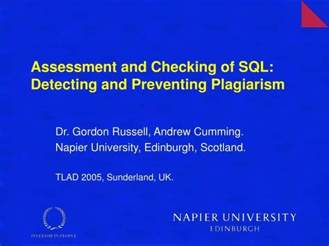 Ppt Assessment And Checking Of Sql Detecting And Preventing