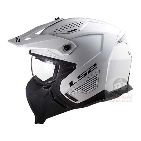 LS2 OF606 Drifter Trắng bóng | Nón LS2 OF606 Drifter Devor gắn mặt nạ